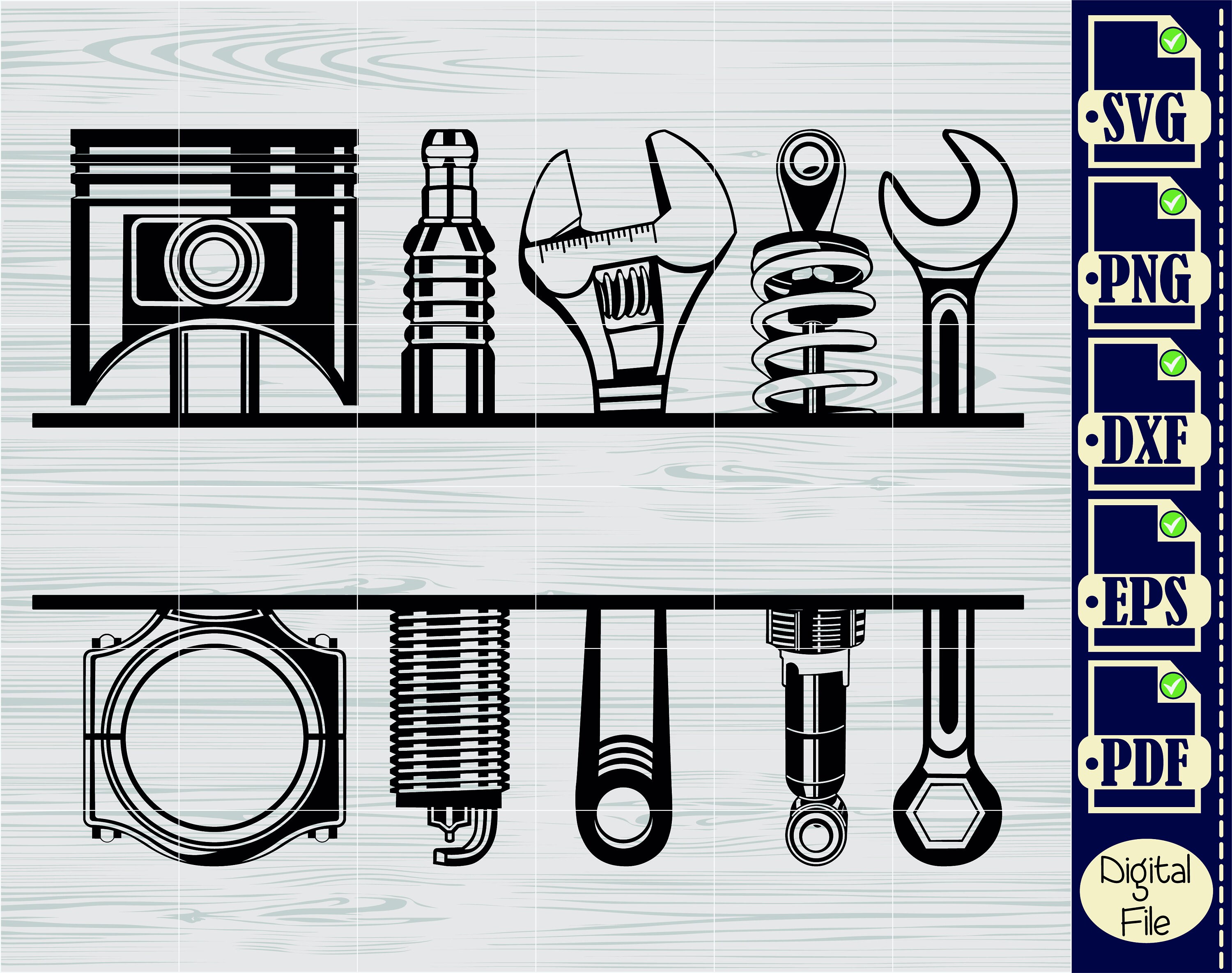 Mechanic SVG 2 Mechanic Logo SVG Repair Clipart Files for - Etsy