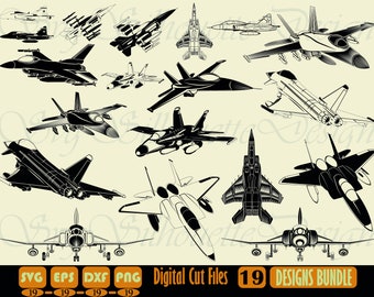 Jet Fighter Dxf - Etsy