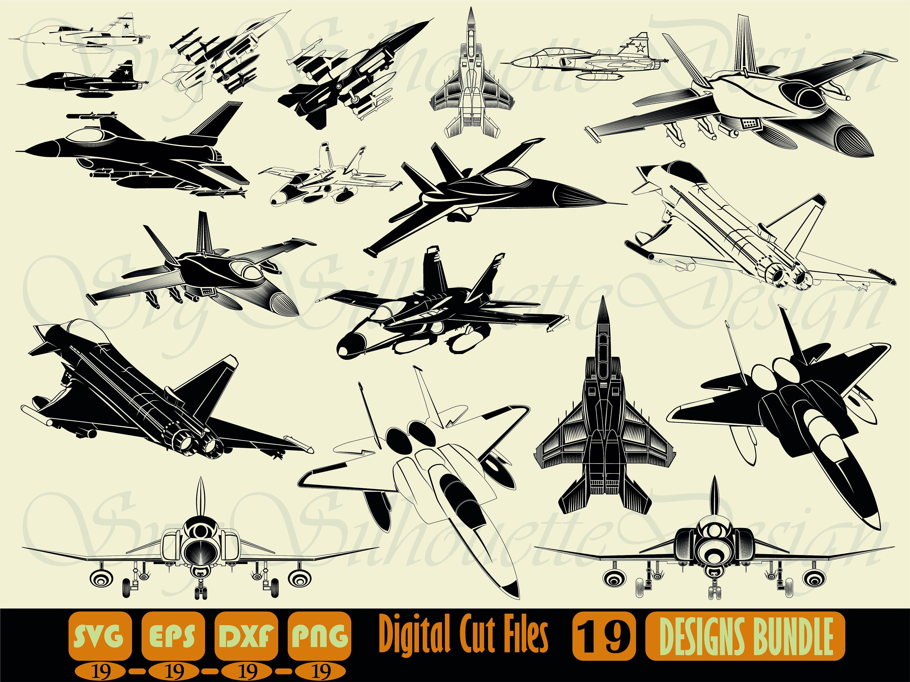 fighter plane png fighter plane svg vector eps cut files for cricut and ...