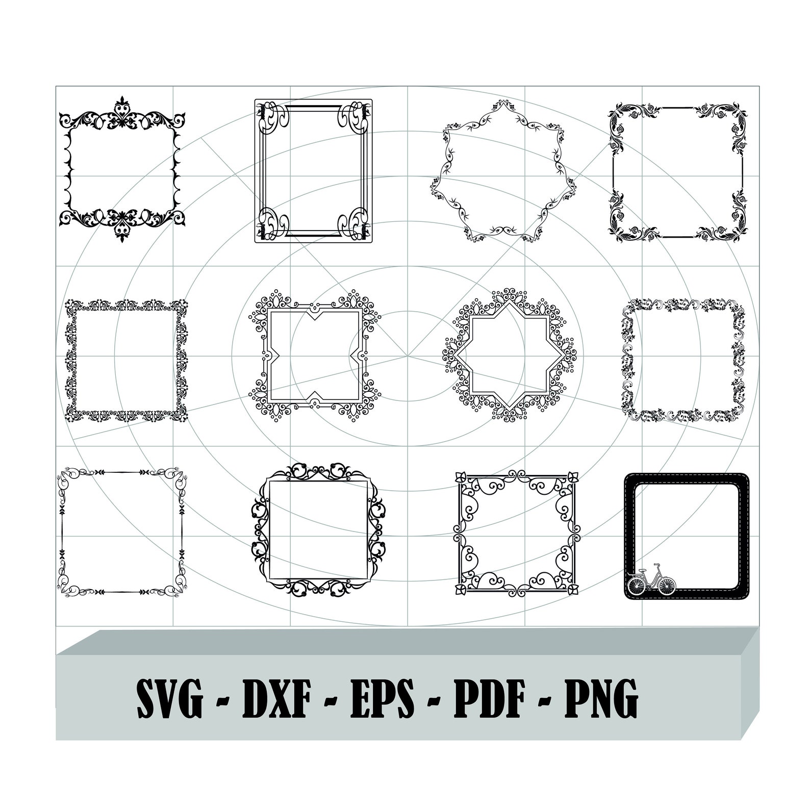 Marco decorativo SVG Marcos SVG Marco Svg Marco decorativo | Etsy