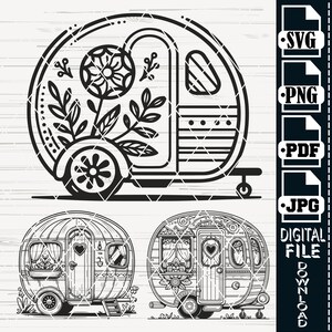 Vintage Camper SVG, Caravan Svg, Motorhome SVG, Camping SVG, Camper ...