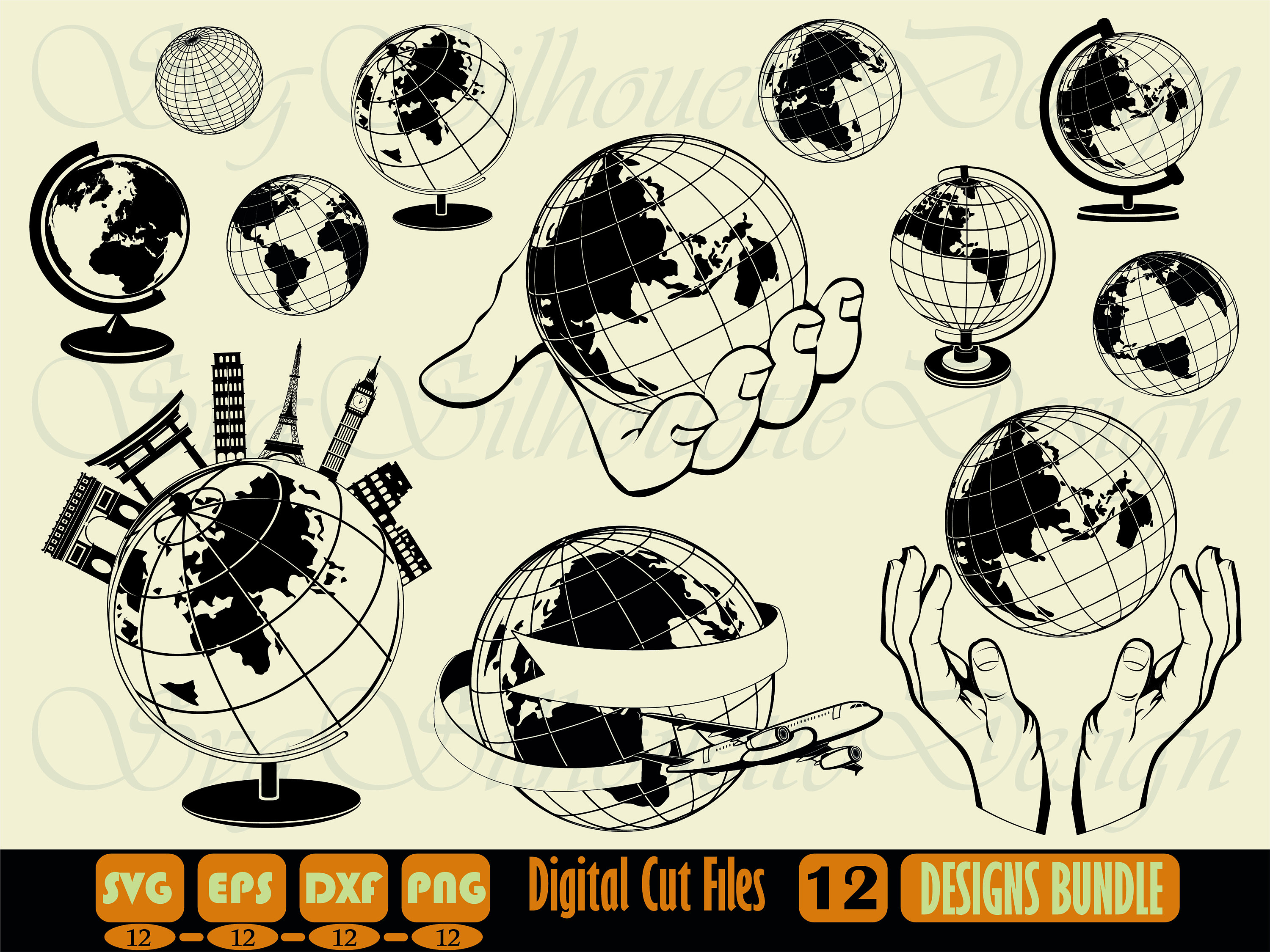 Globe SVG Globe SVG Bundle Globe Clipart Globe Cut Files - Etsy Australia