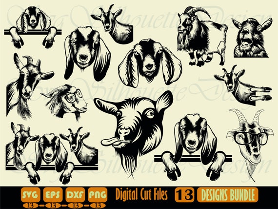 Goat SVG Bundle Goat SVG Goat Clipart Goat Cut Files for | Etsy