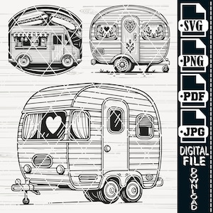 Vintage Camper SVG, Caravan Svg, Motorhome SVG, Camping SVG, Camper ...