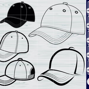 Baseball Cap SVG Bundle, Snapback Hat Cut Files (svg, Png, Dxf, Eps) - Etsy