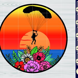 Parachute SVG Bundle, Paragliding SVG, Sky Diving Clipart, Cut Files ...