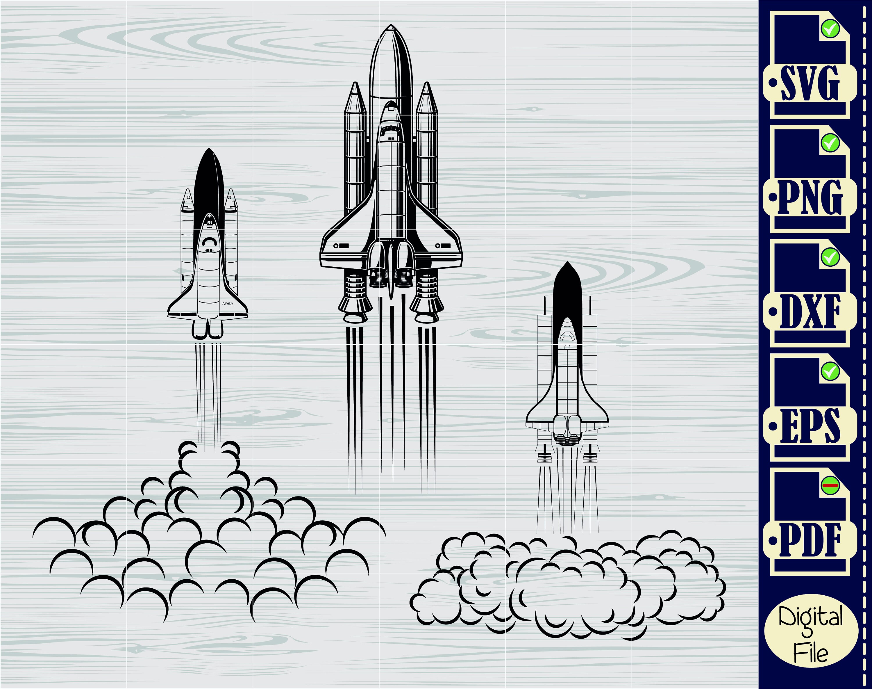 Rocketship SVG Spacecraft SVG Bundle Space Svg Clipart Cut - Etsy Australia