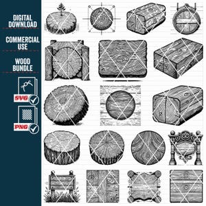 RUSTIC WOOD SLAB Svg Png, Tree Wood Slice Svg Files for Cricut, Timber ...