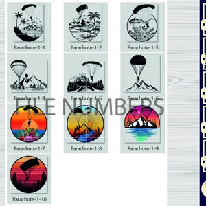 Parachute SVG Bundle, Paragliding SVG, Sky Diving Clipart, Cut Files ...