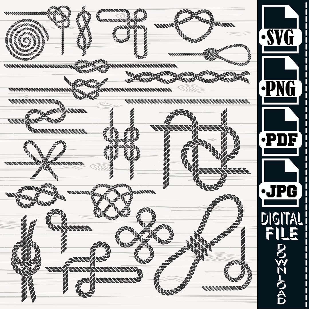 Nautical Knot SVG Bundle, Nautical SVG, Rope Svg, Nautical Clipart ...
