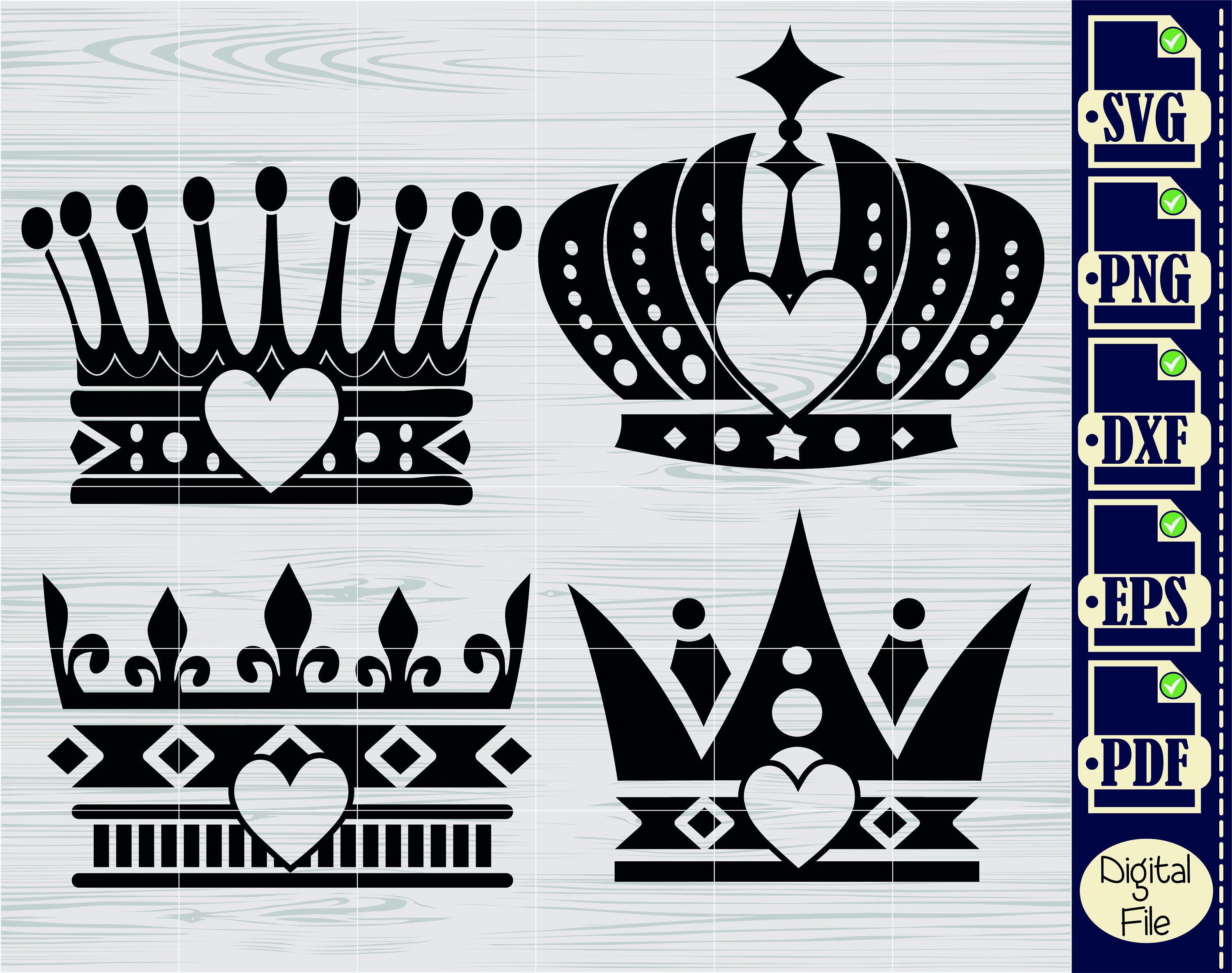 Crown Bundle Svg King Crown Svg Queen Crown Svg Queen Crown - Etsy Canada
