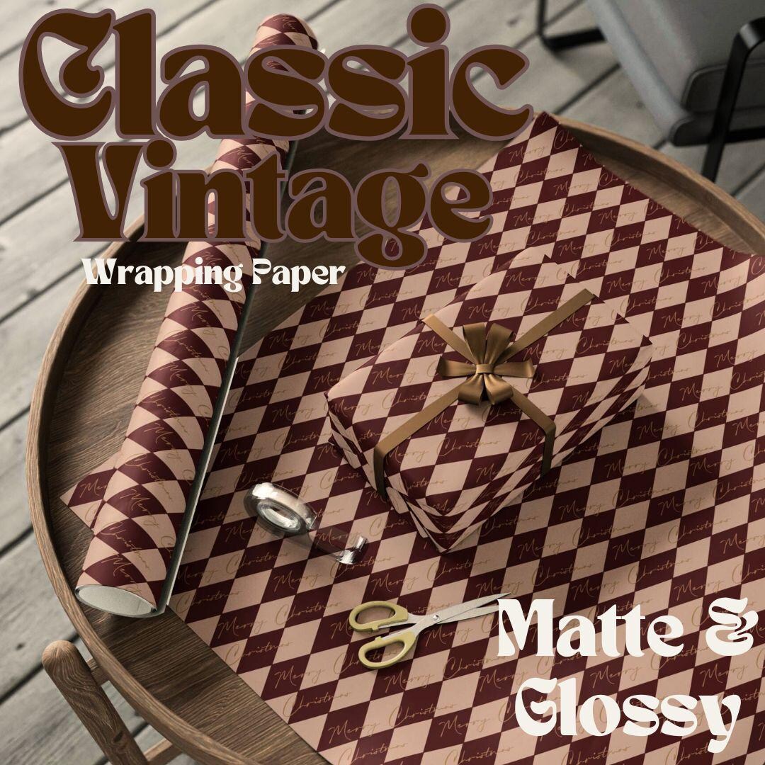Classic Vintage Diamond Wrapping Paper, Elegant Luxurious Gift Wrap ...