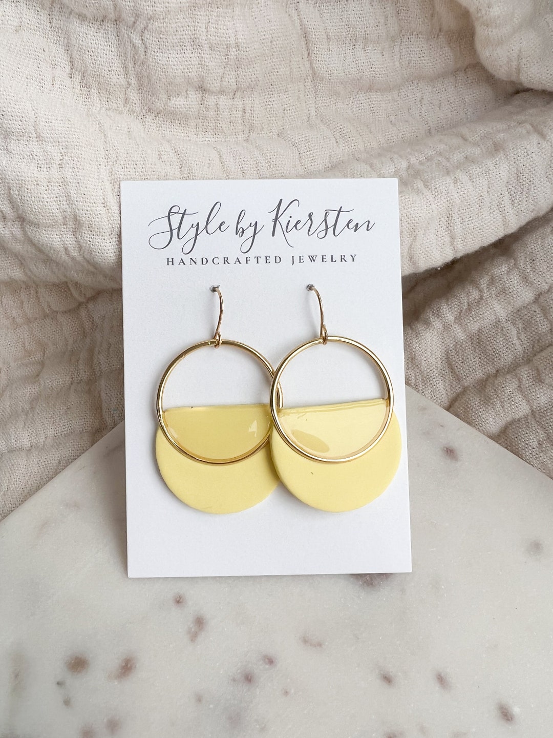 Tabitha Spring Colors Polymer Clay Dangle Earrings House of Colour - Etsy