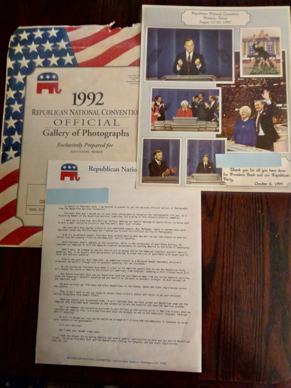 1992 Republican National Convention Official Gallery of | Etsy