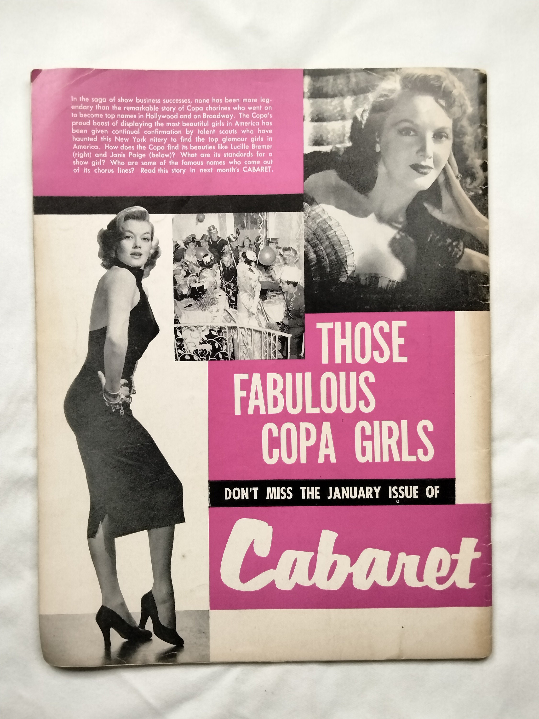 Cabaret Magazine Issue 1955 Vintage Men's Magazine america's Oldest ...