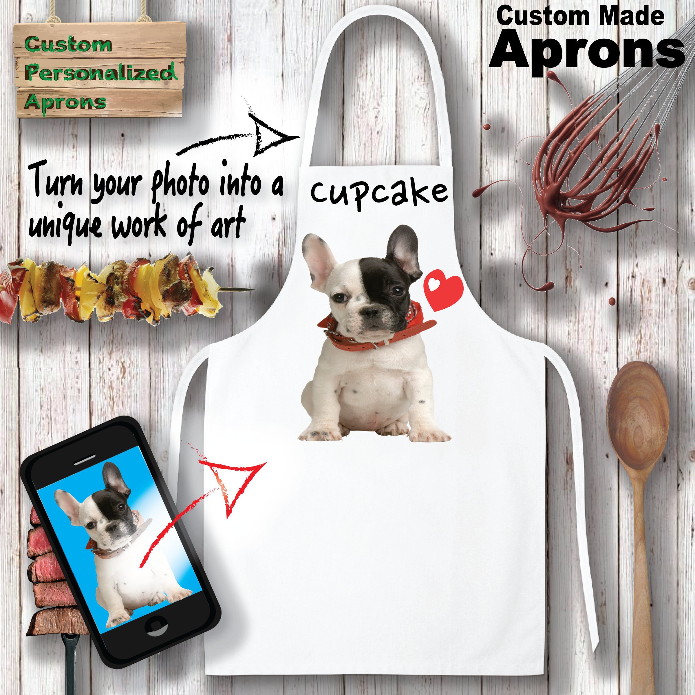 Custom Dog Photo Apron Funny Apron with Dog's Face - Etsy.de