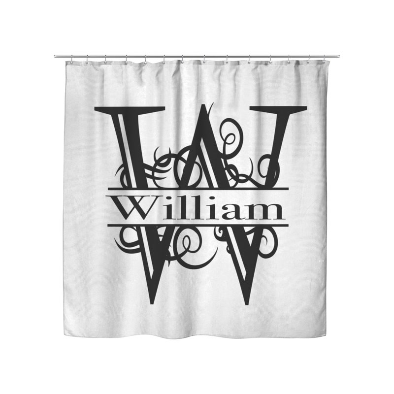 Monogram Curtain - Etsy