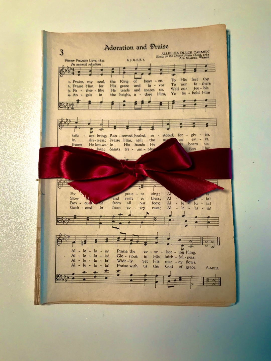 Vintage, 1942 Hymnal Pages - Etsy
