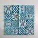 Blue Green Tile Luncheon Napkin - Etsy