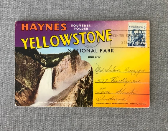 Yellowstone National Park Vintage Postcard Folio Circa 1967 - Etsy