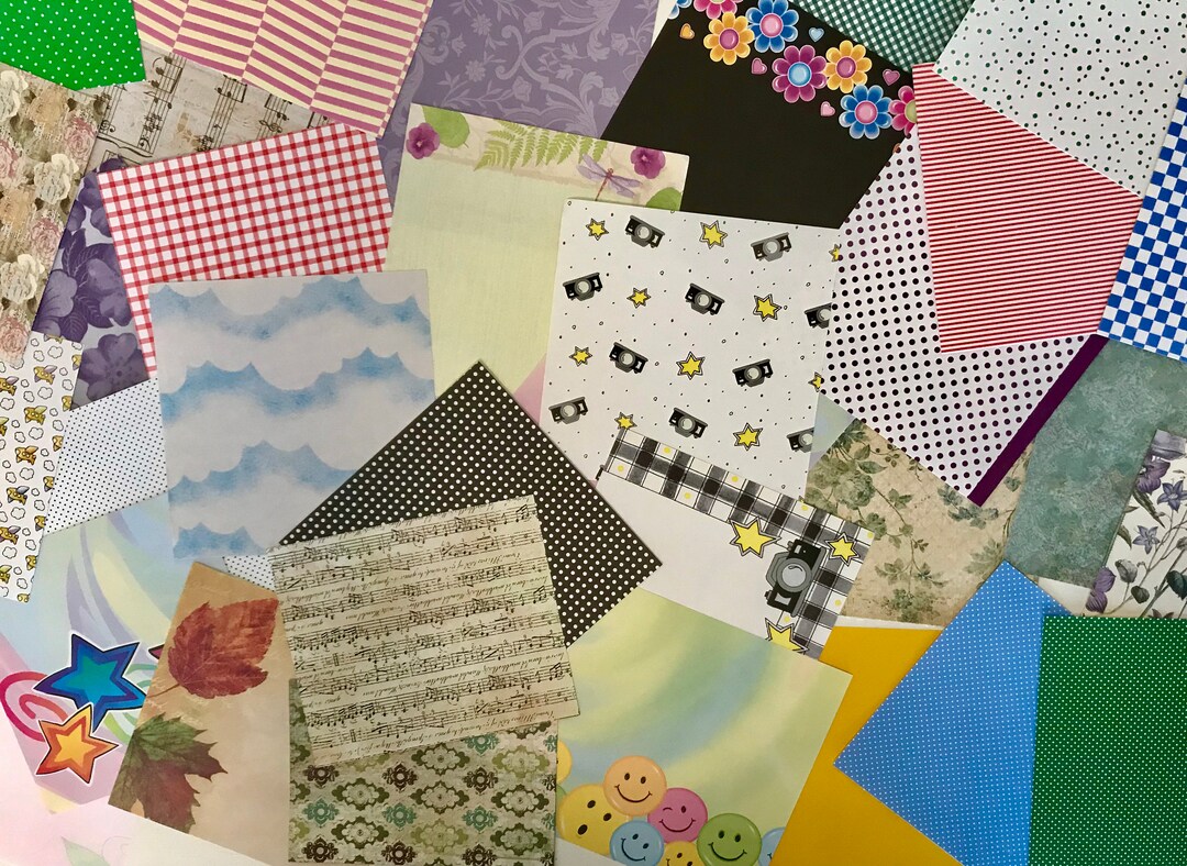 Collage Scrapbook Paper Pack - Etsy