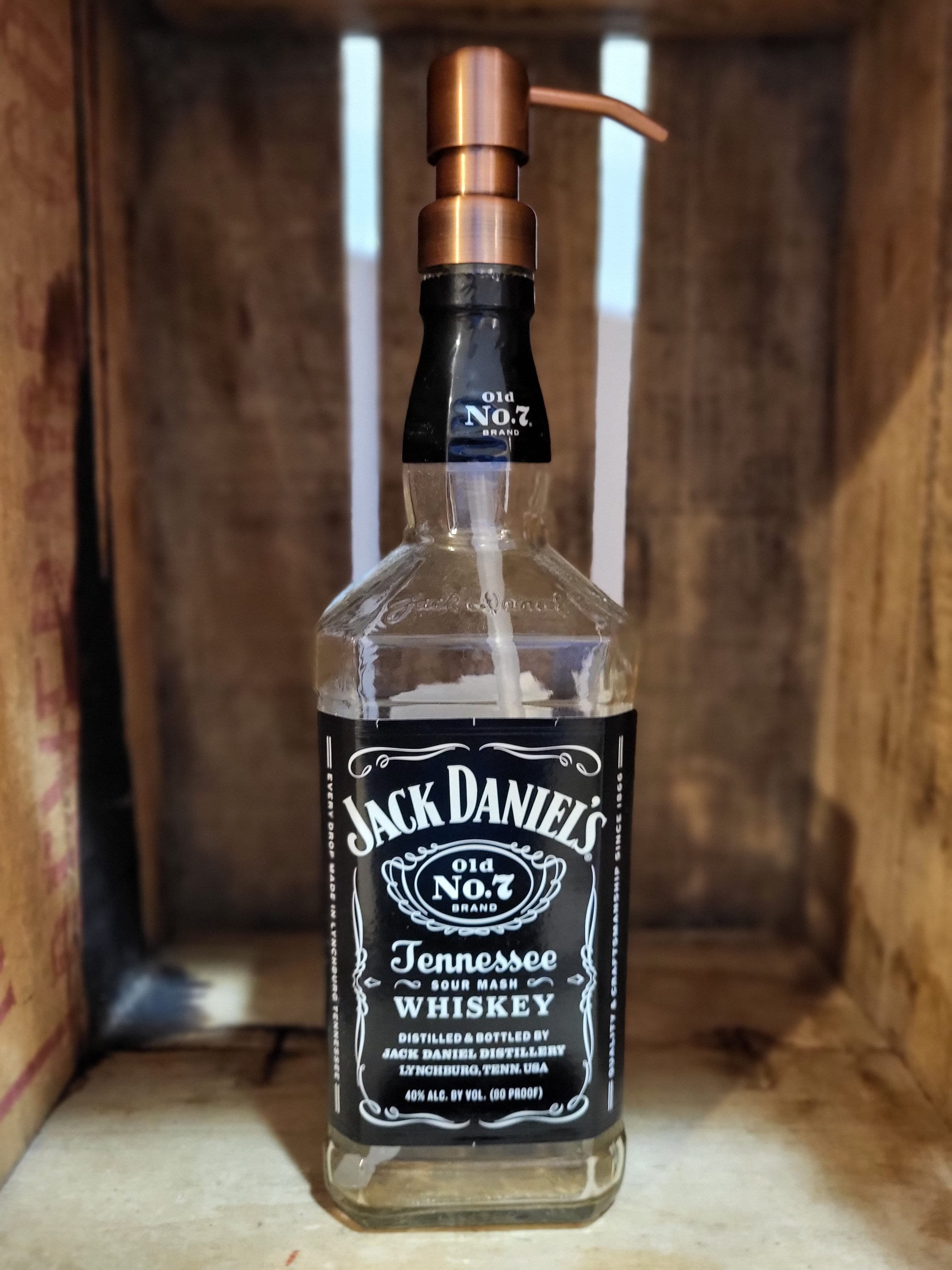 Jack Daniel's Whiskey Bottle Soap Dispenser - Etsy