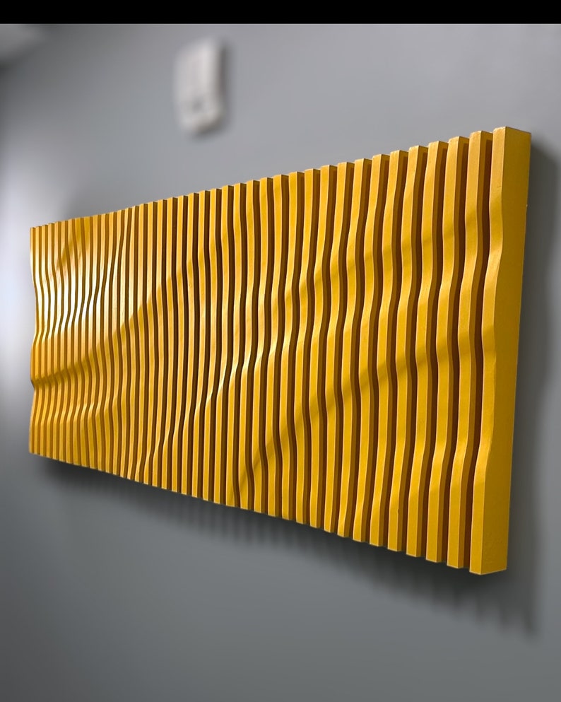 Hand Carved Random Design Sound Dampening Parametric Wall Decor 24" X 60" X 3" - Etsy