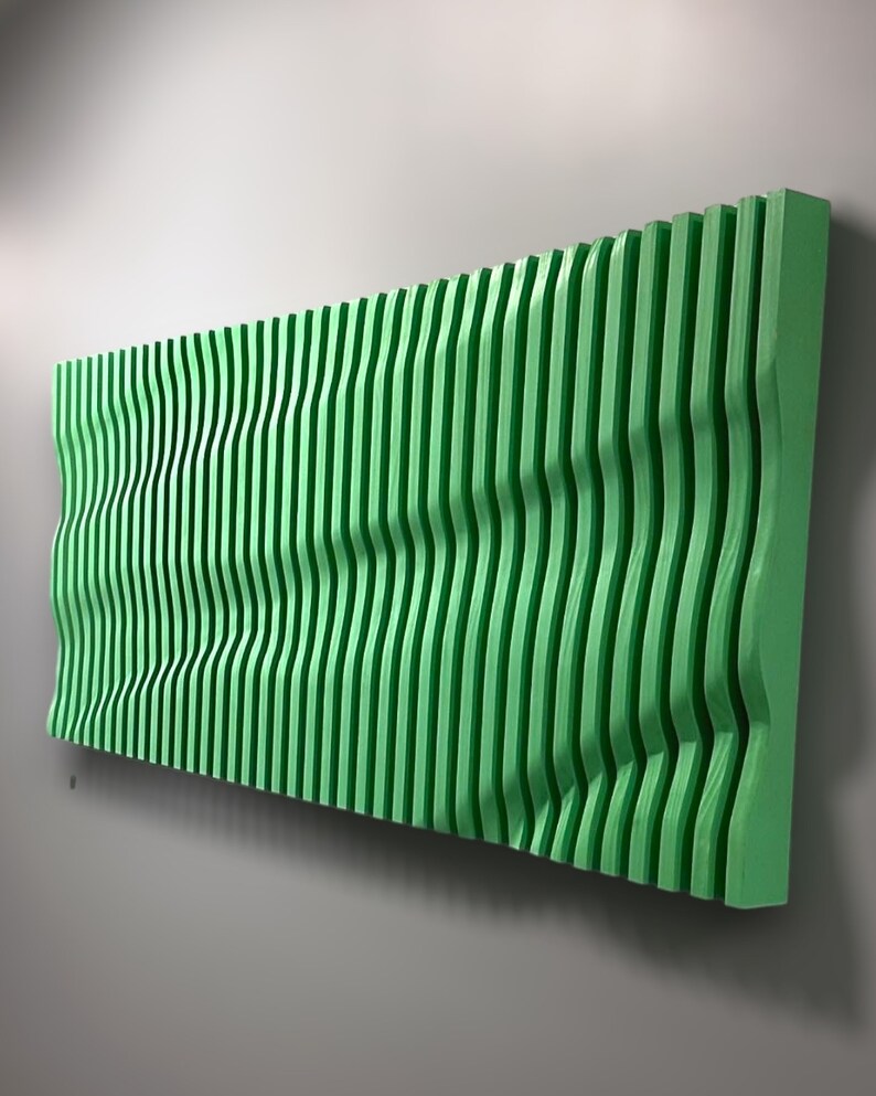 Hand Carved Random Design Sound Dampening Parametric Wall Decor 24" X 60" X 3" - Etsy