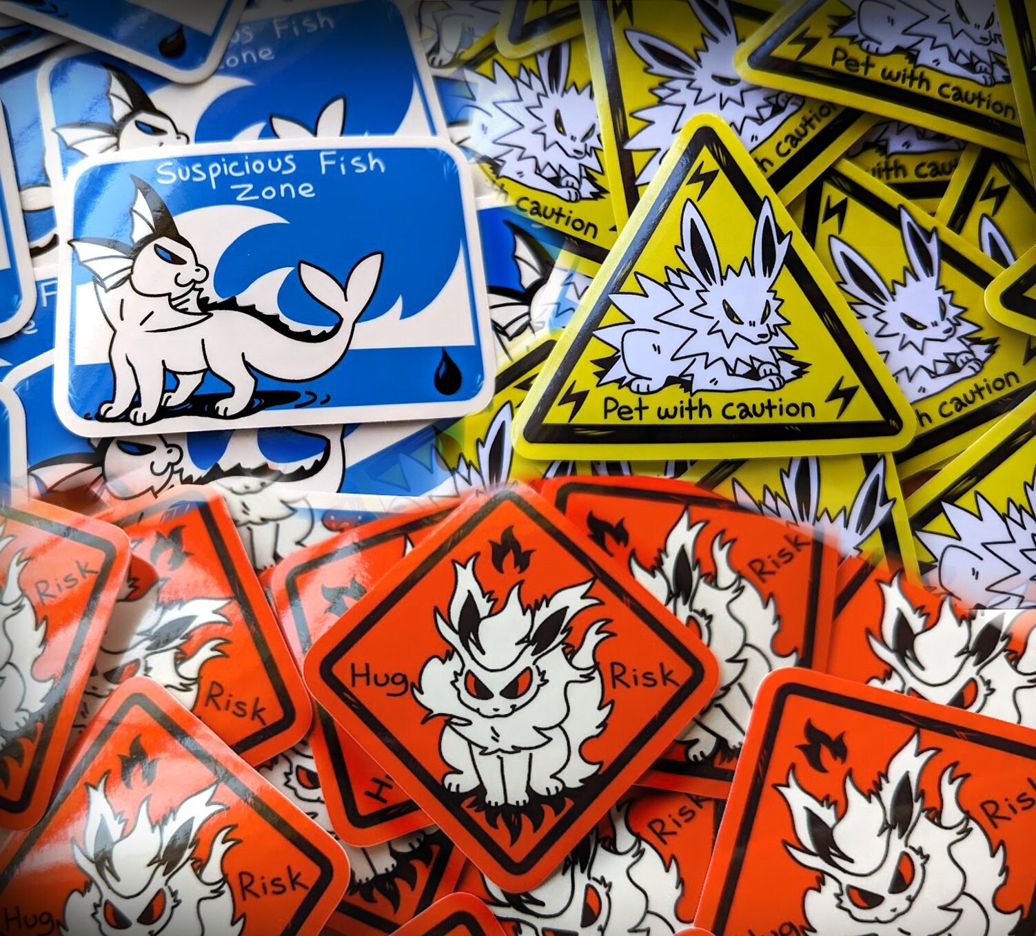 Danger Eeveelution Sticker Signs - Etsy