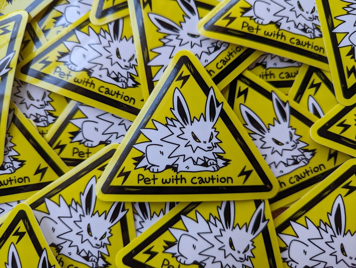 Danger Eeveelution Sticker Signs - Etsy