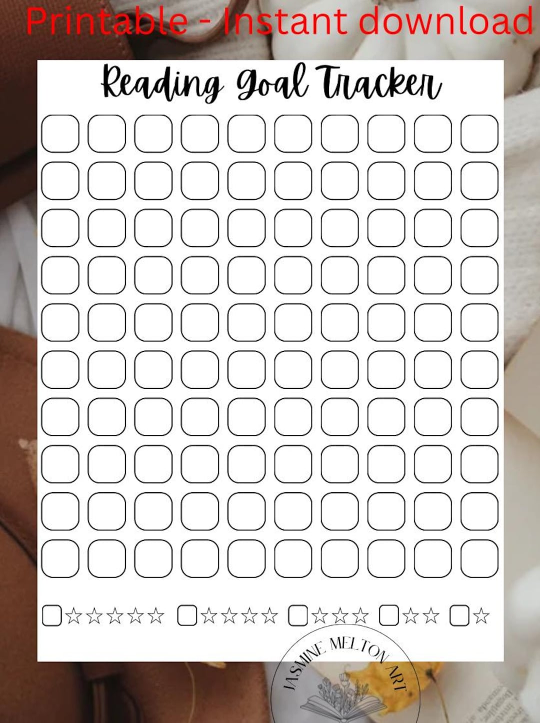 Reading Goal Tracker Template - Etsy