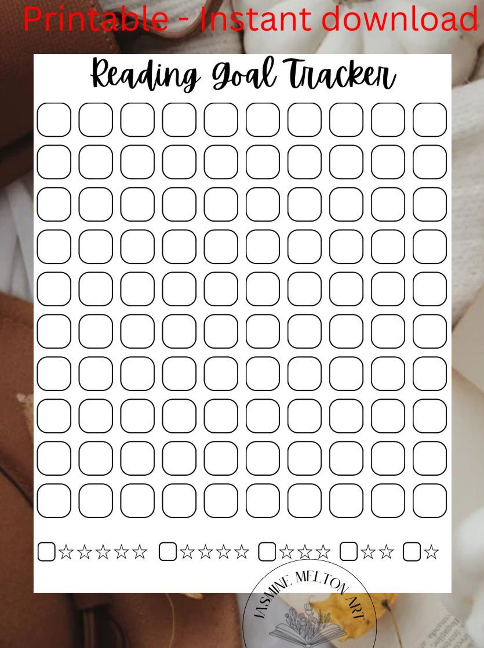 Reading Goal Tracker Template - Etsy