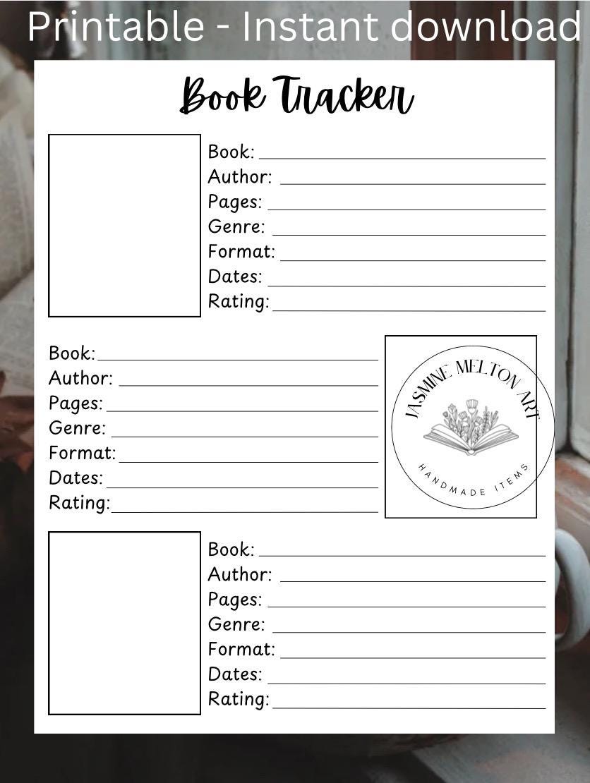 Book Tracker Template - Etsy