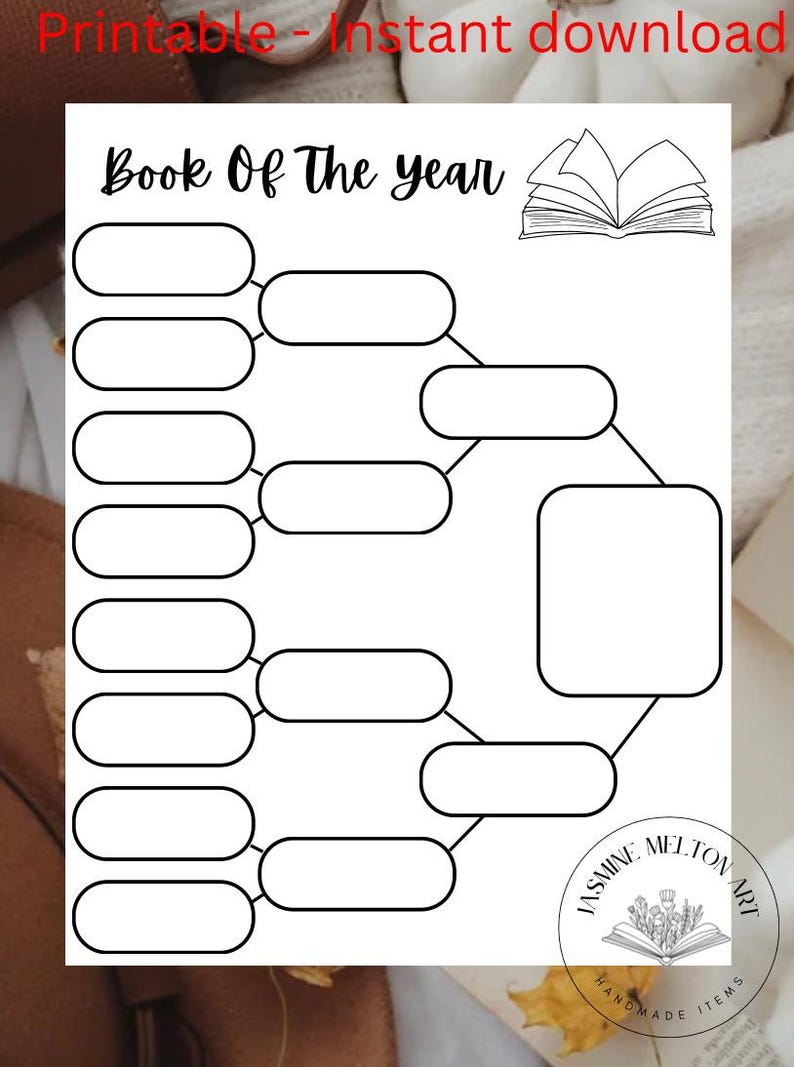 Book of the Year Template - Etsy