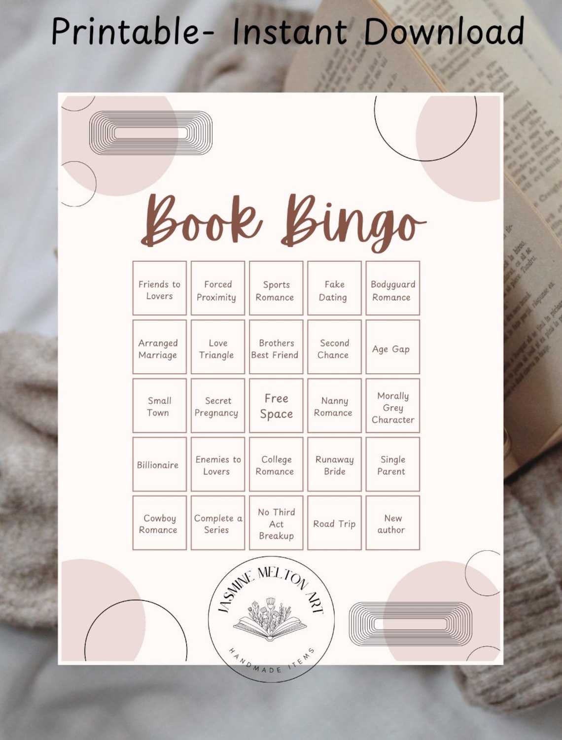 Book Bingo Template - Etsy