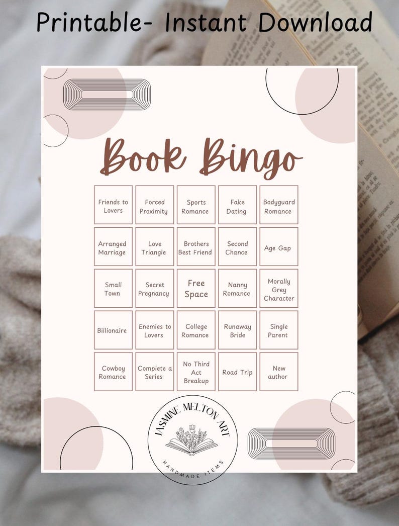 Book Bingo Template - Etsy