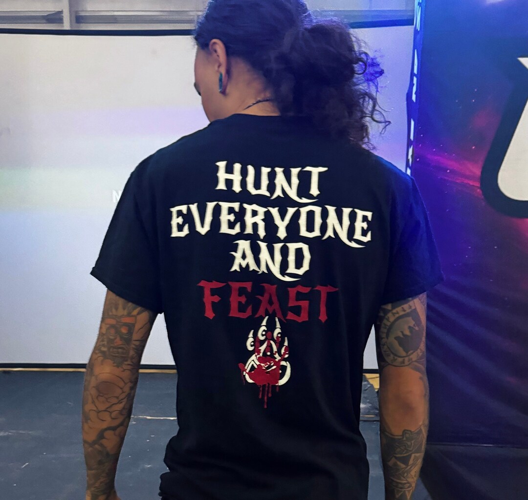 Hunt Everyone and Feast Shirt James Wolfe X Simply Infamous Wrestling ...