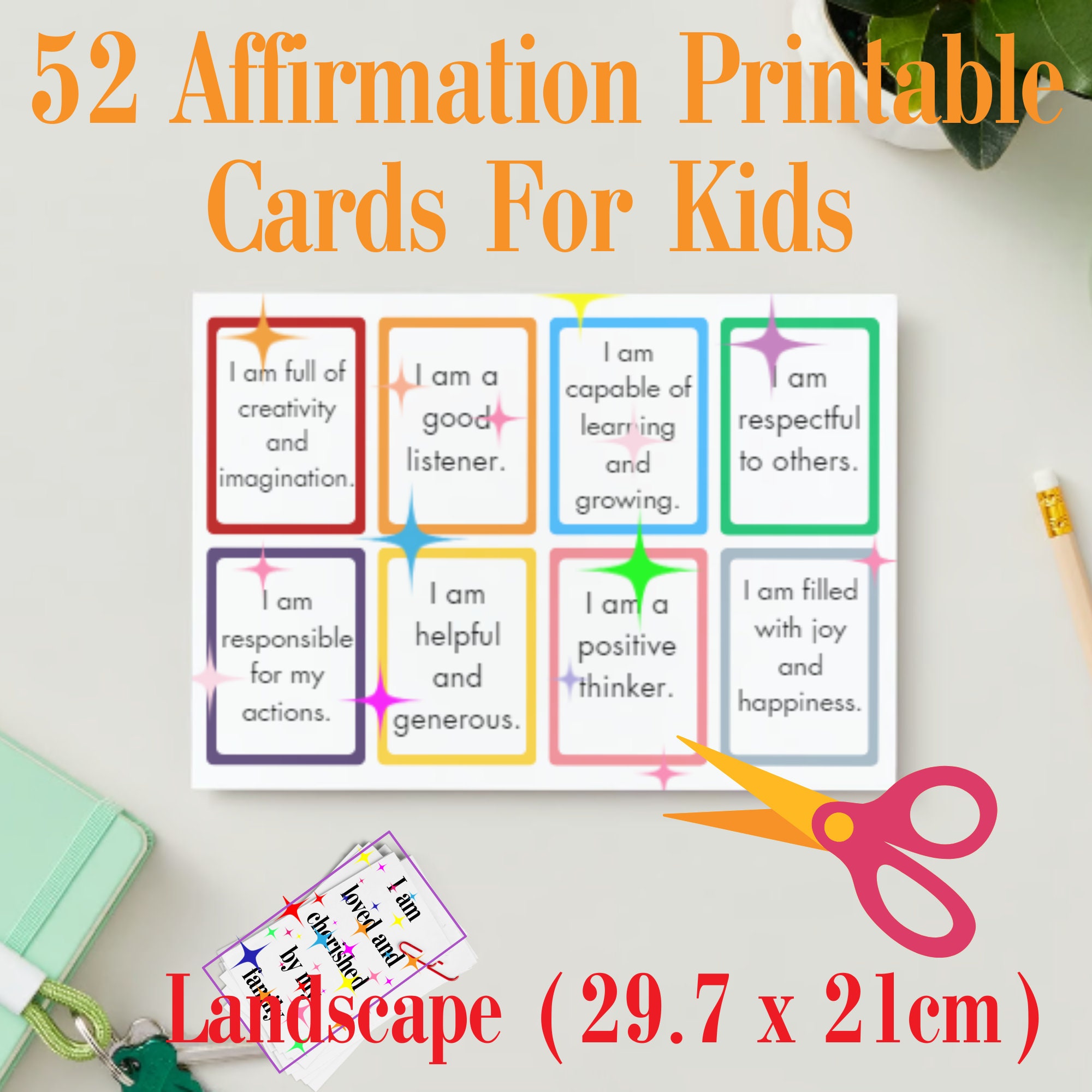 50 Kids Affirmation Printable Cards| Growth Mindset for Kids| Child ...