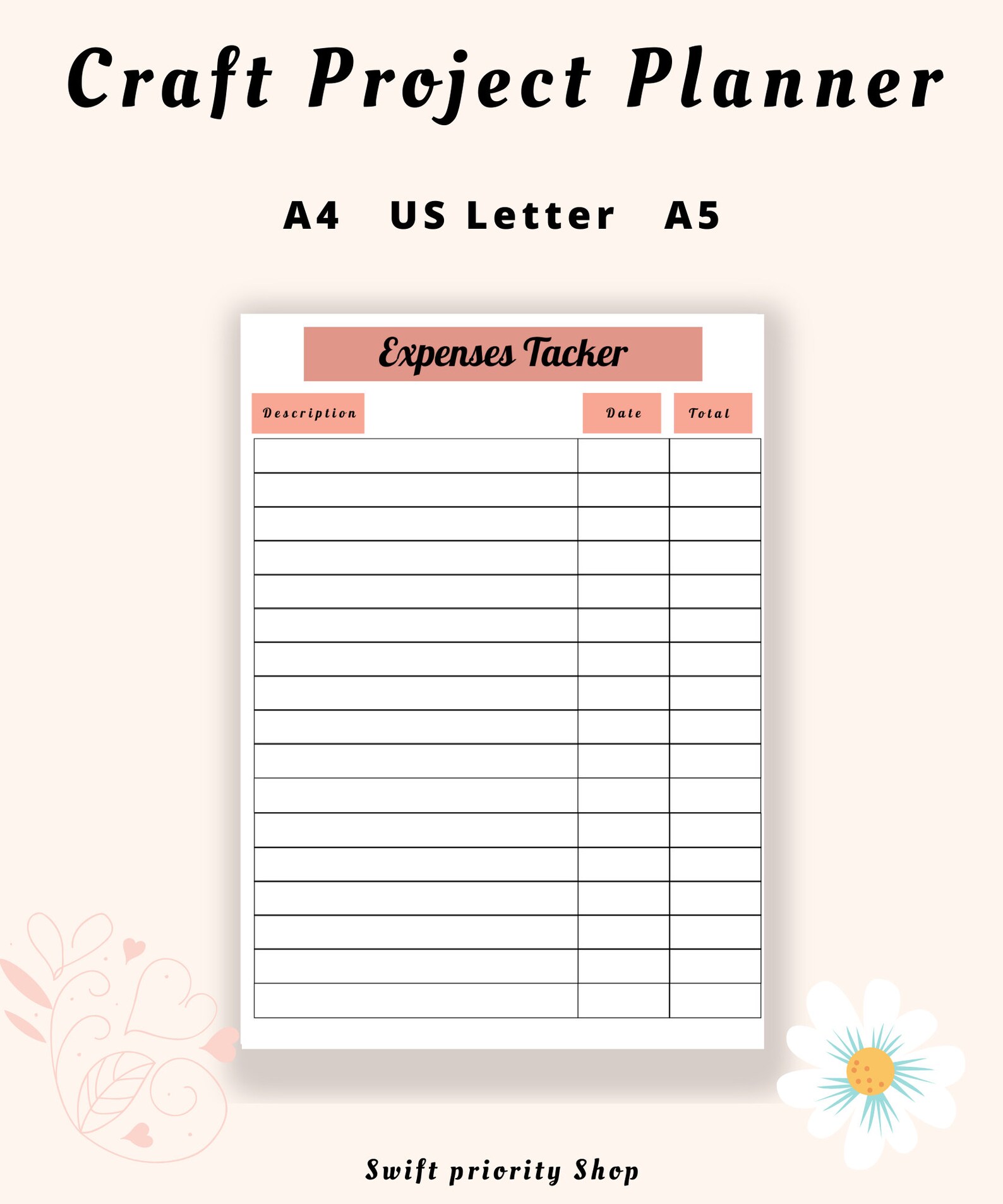 Project Planner, Craft Planner, Project Tracker, DIY Crafters, Project ...