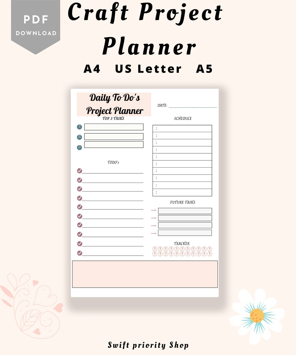 Project Planner, Craft Planner, Project Tracker, DIY Crafters, Project ...