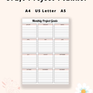 Project Planner, Craft Planner, Project Tracker, DIY Crafters, Project ...