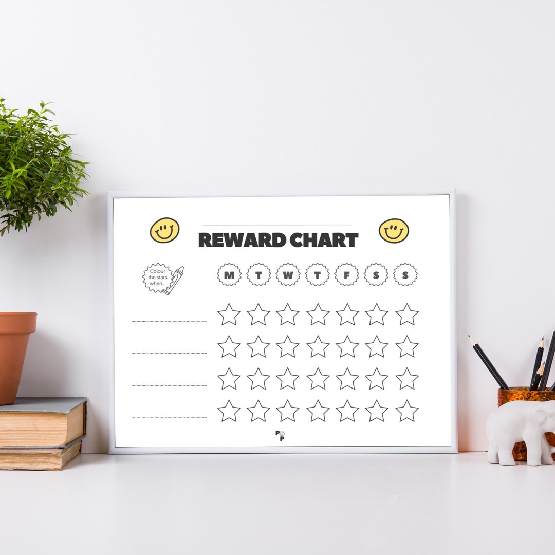Kids Reward Chart Digital Printable Download A4 - Etsy