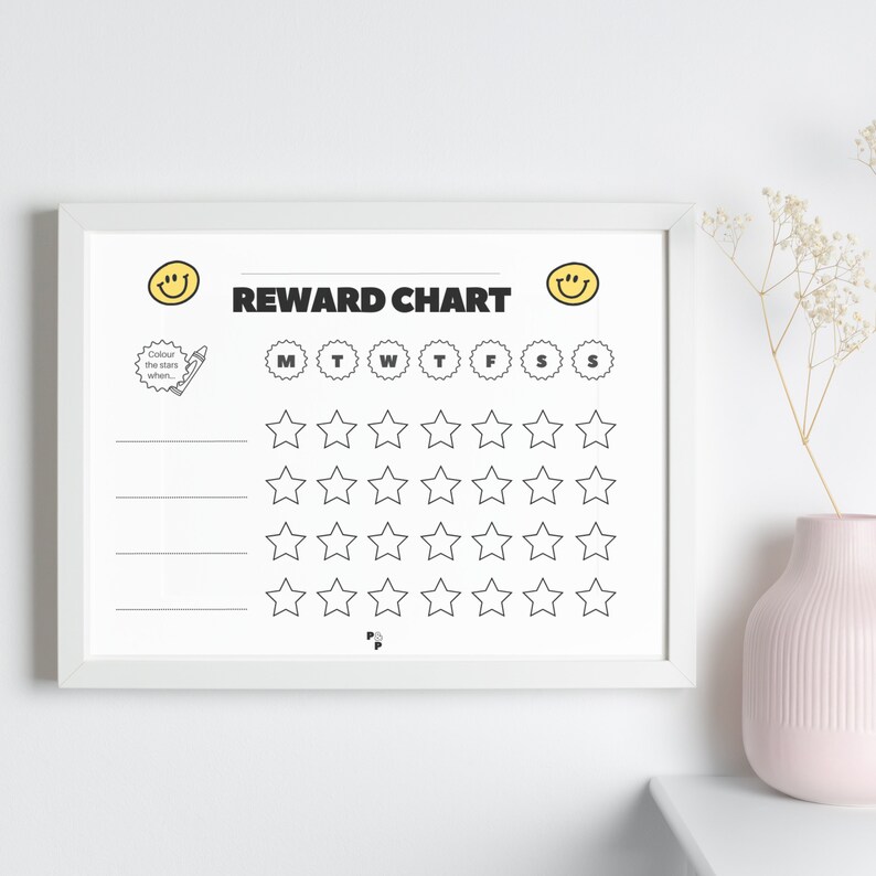 Kids Reward Chart Digital Printable Download A4 - Etsy