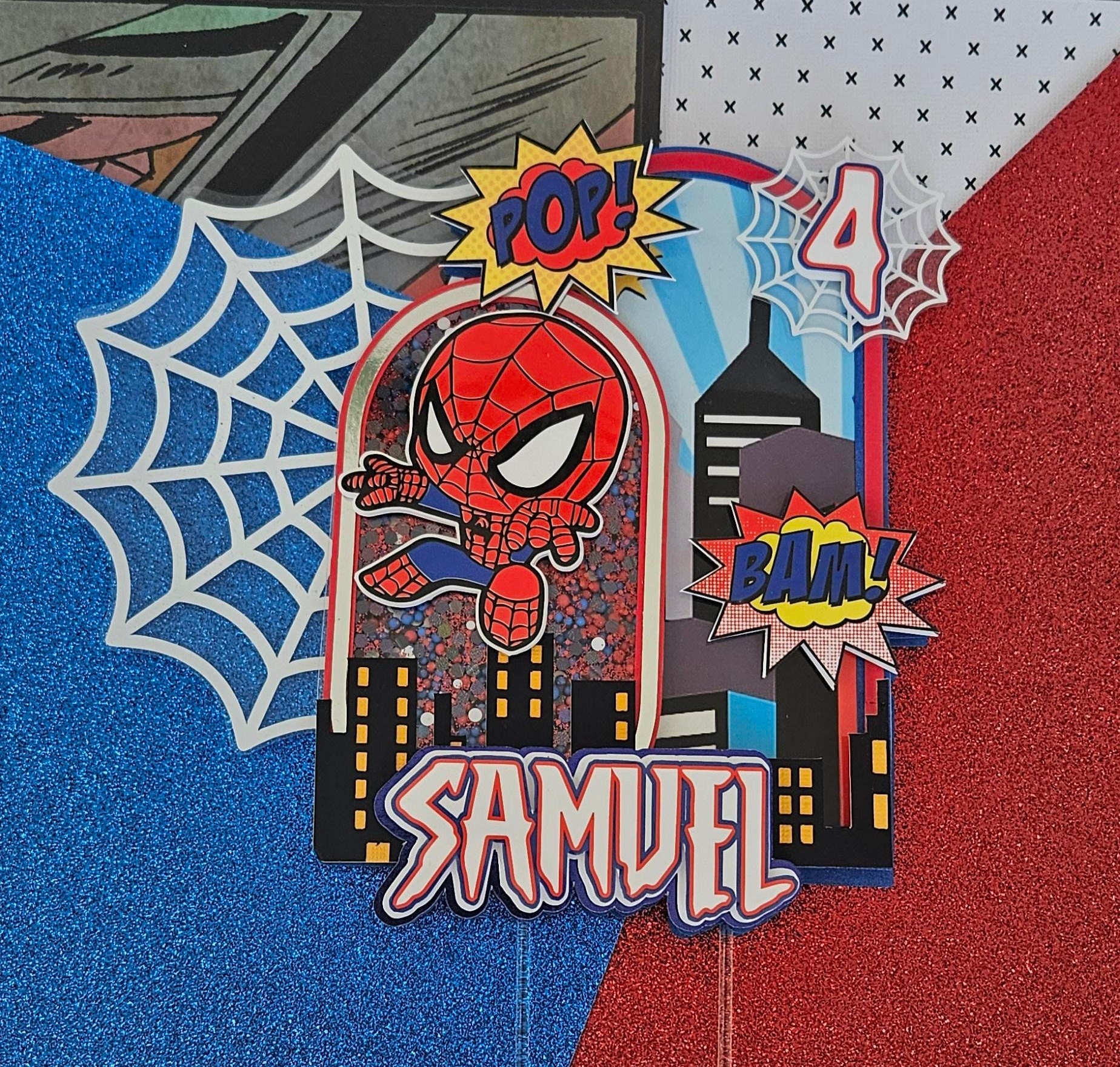 Spider 3D Cake Topper Shaker | Spider Birthday Cake Topper | Friends ...