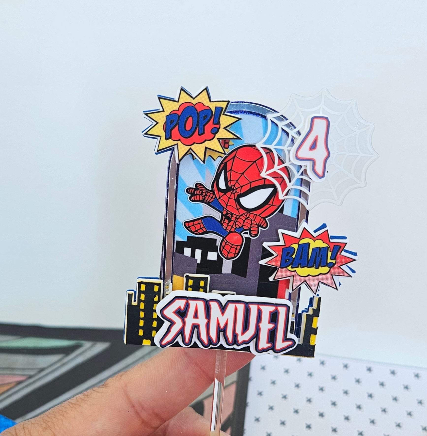 Spider 3D Cupcake Topper Shaker Spider Birthday Cake Topper Friends ...