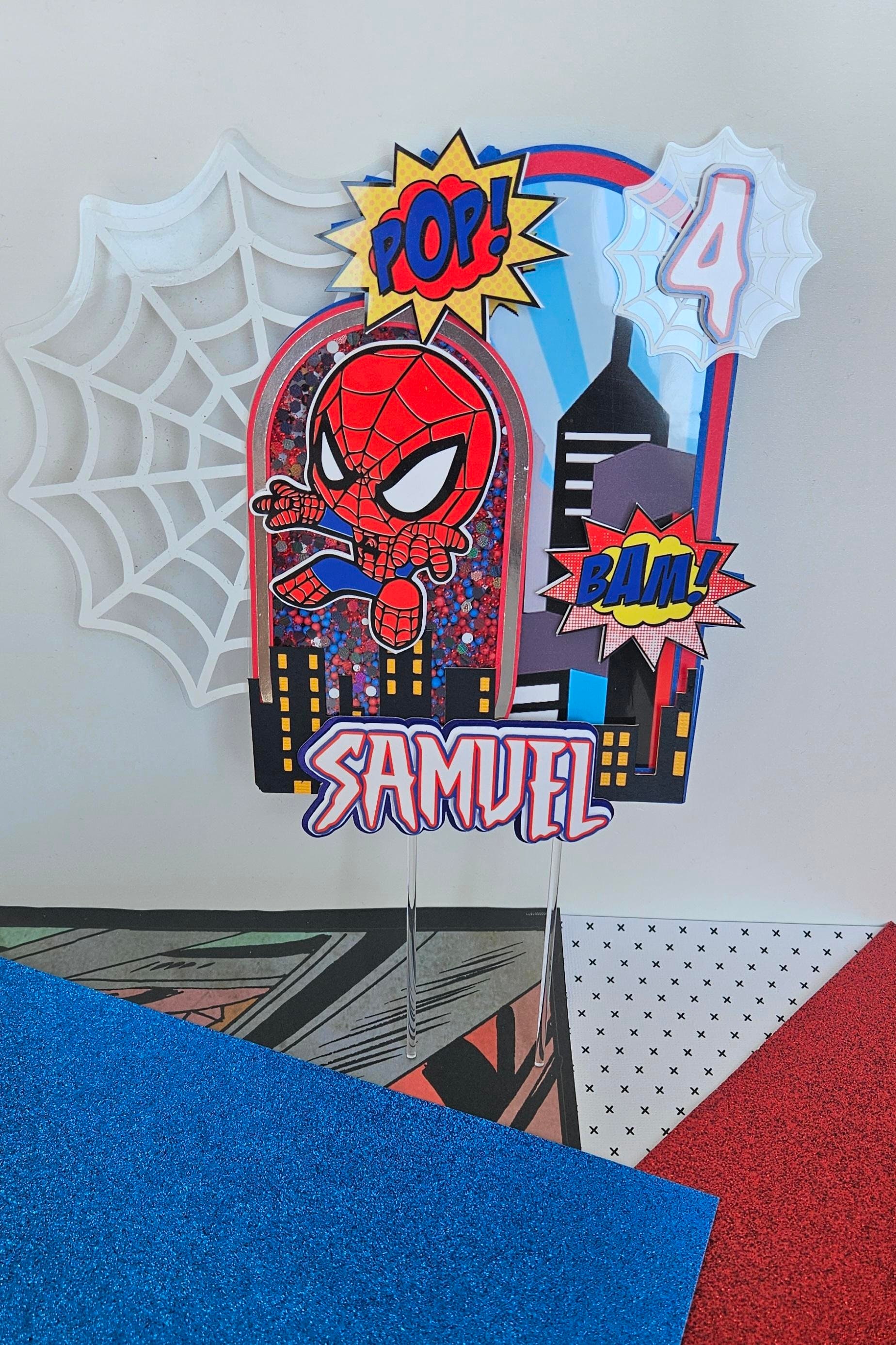 Spider 3D Cake Topper Shaker | Spider Birthday Cake Topper | Friends ...