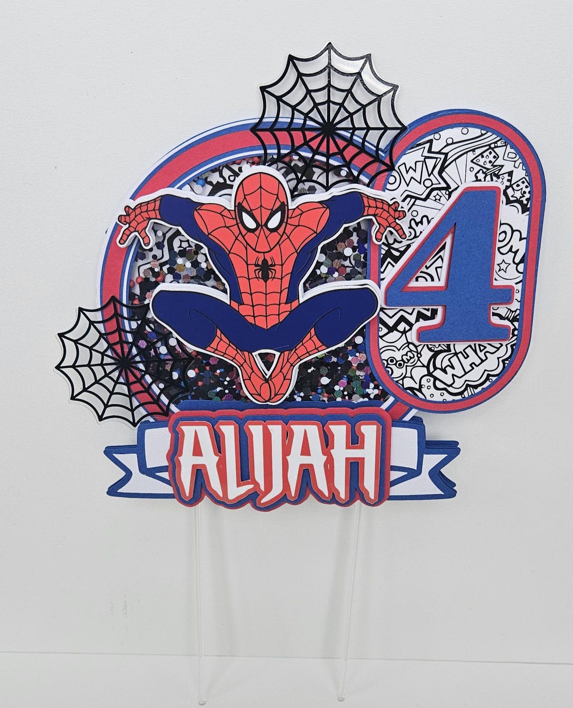 Spider 3D Cake Topper Shaker | Spider Birthday Cake Topper | Friends ...
