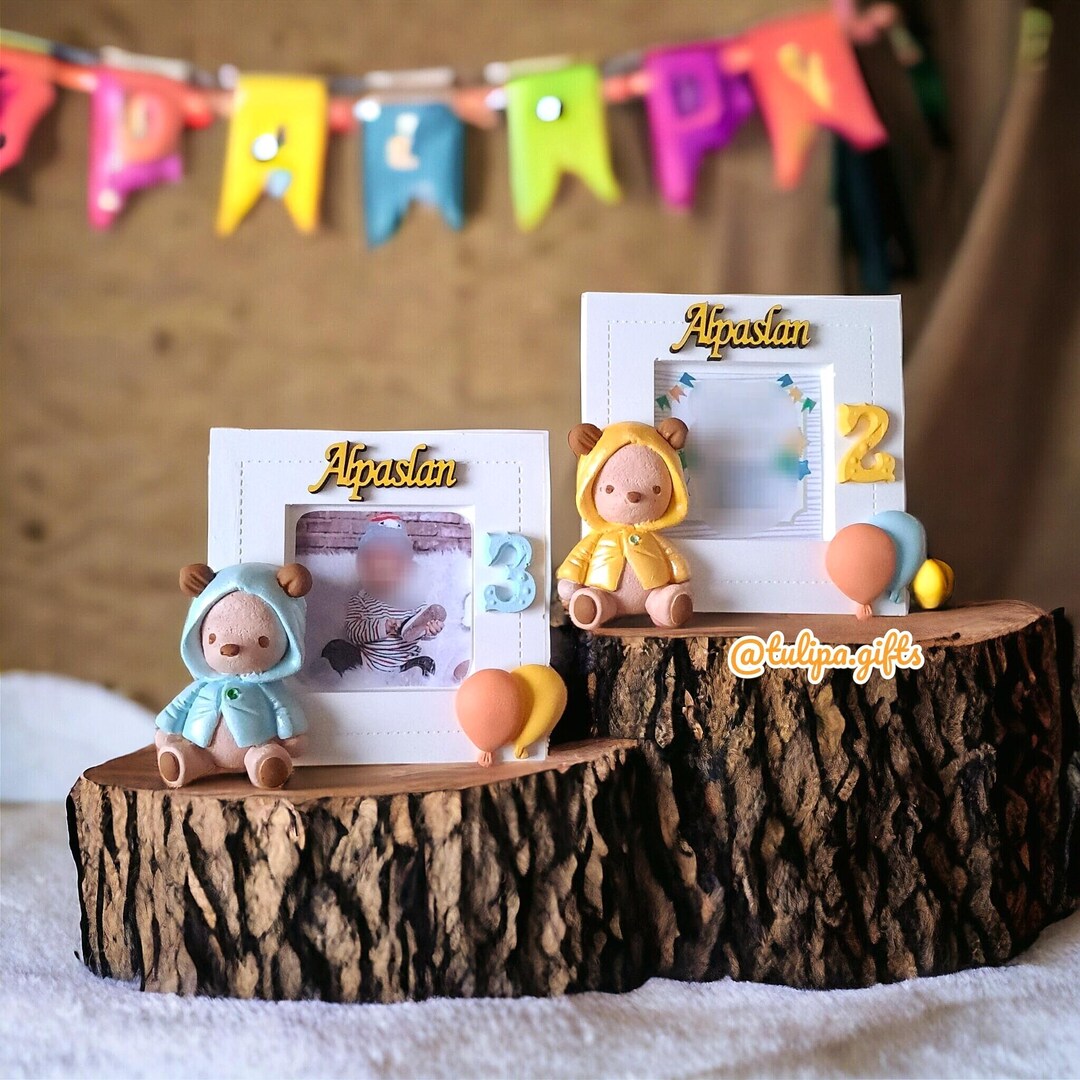 Personalized Teddy Bear Magnet Frame – Baby Shower Favor, Boy's Gift - Etsy