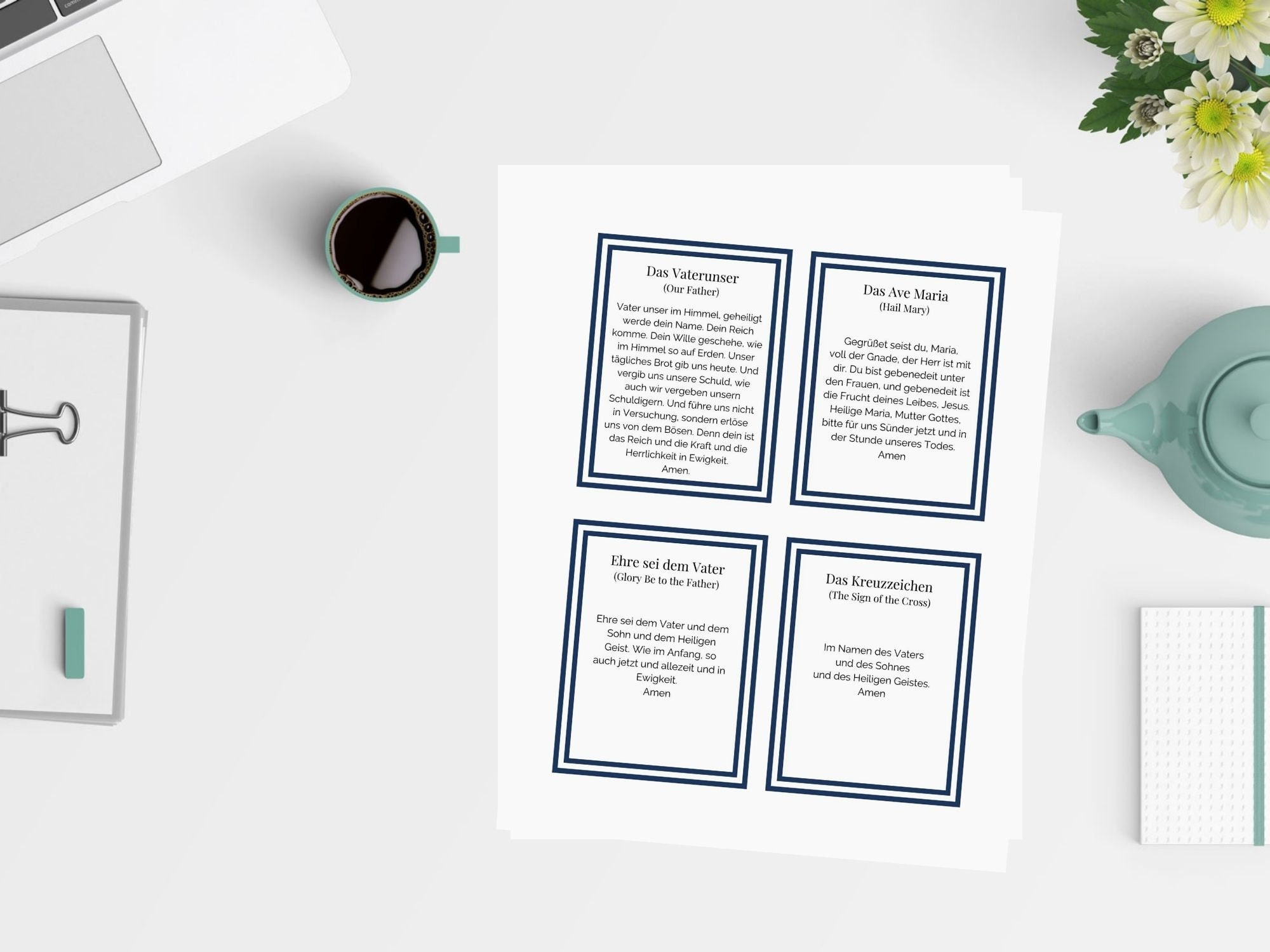 Prayer Cards in German in Instant Download - Etsy