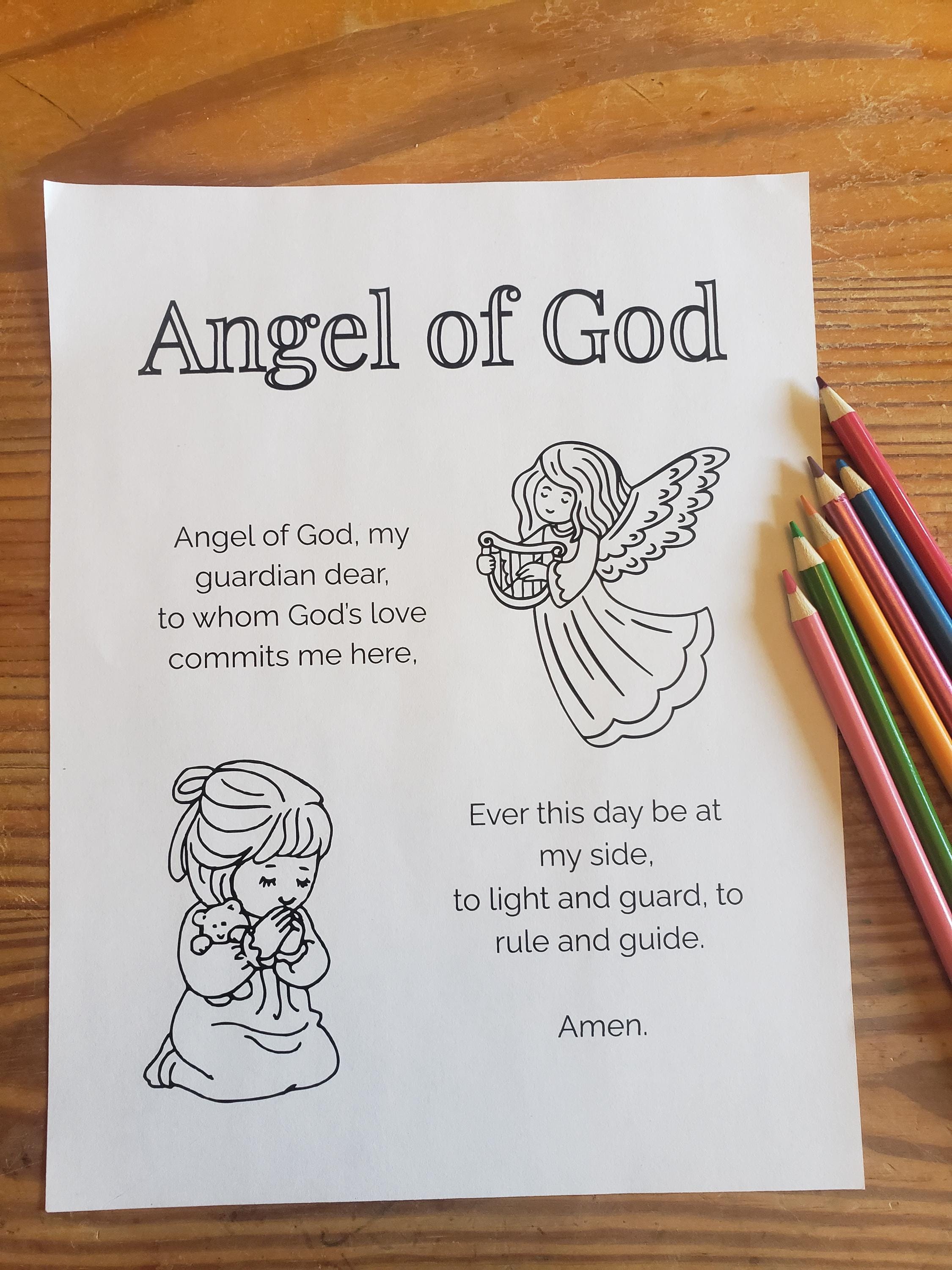 Catholic Prayer Coloring Pages - Etsy